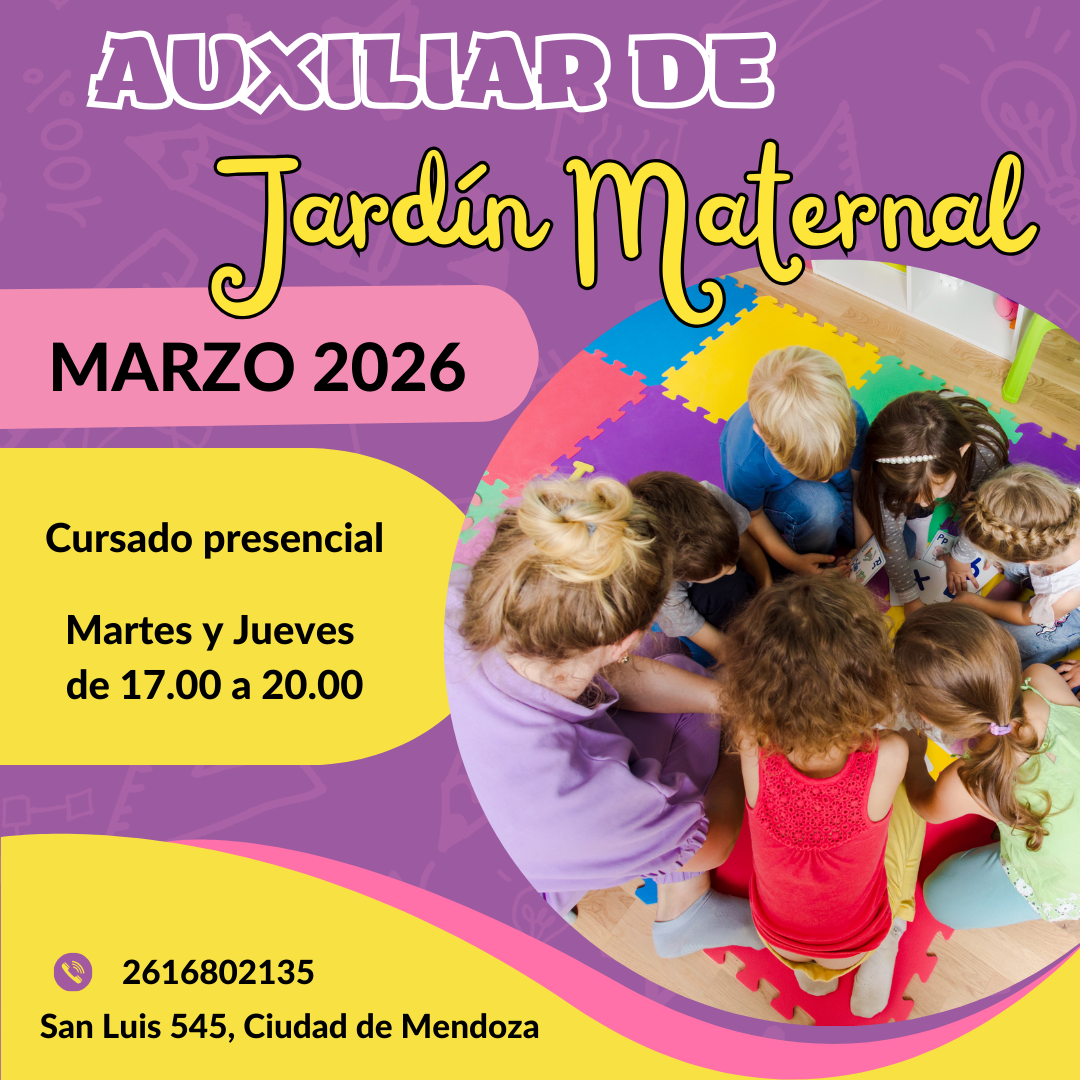 #Curso Auxiliar de Jardín Maternal - MARZO 2026 - Fundación Rayuela